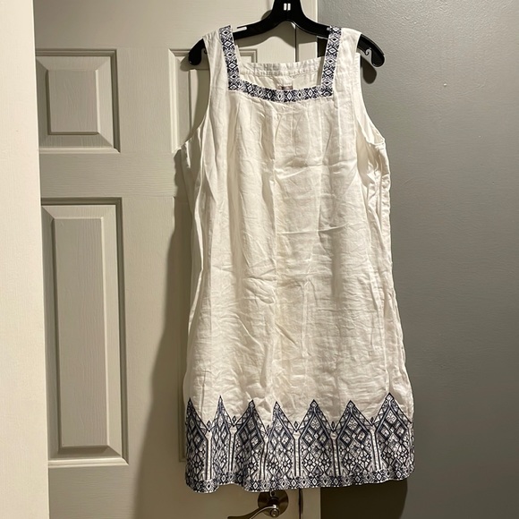 J. Jill | Dresses | Jjill Embroidered Linen Dress | Poshmark